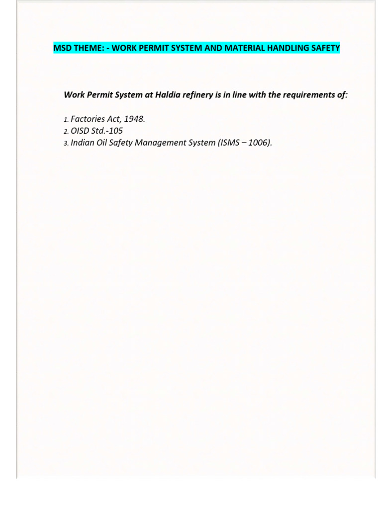 MSD-Theme Reading Material | PDF | Crane (Machine) | Safety