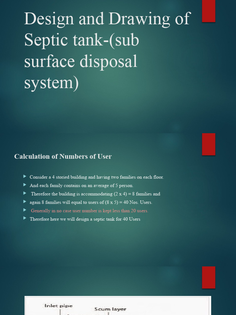 Septik Tank Design and Drawing | PDF | Sewage Treatment | Septic Tank