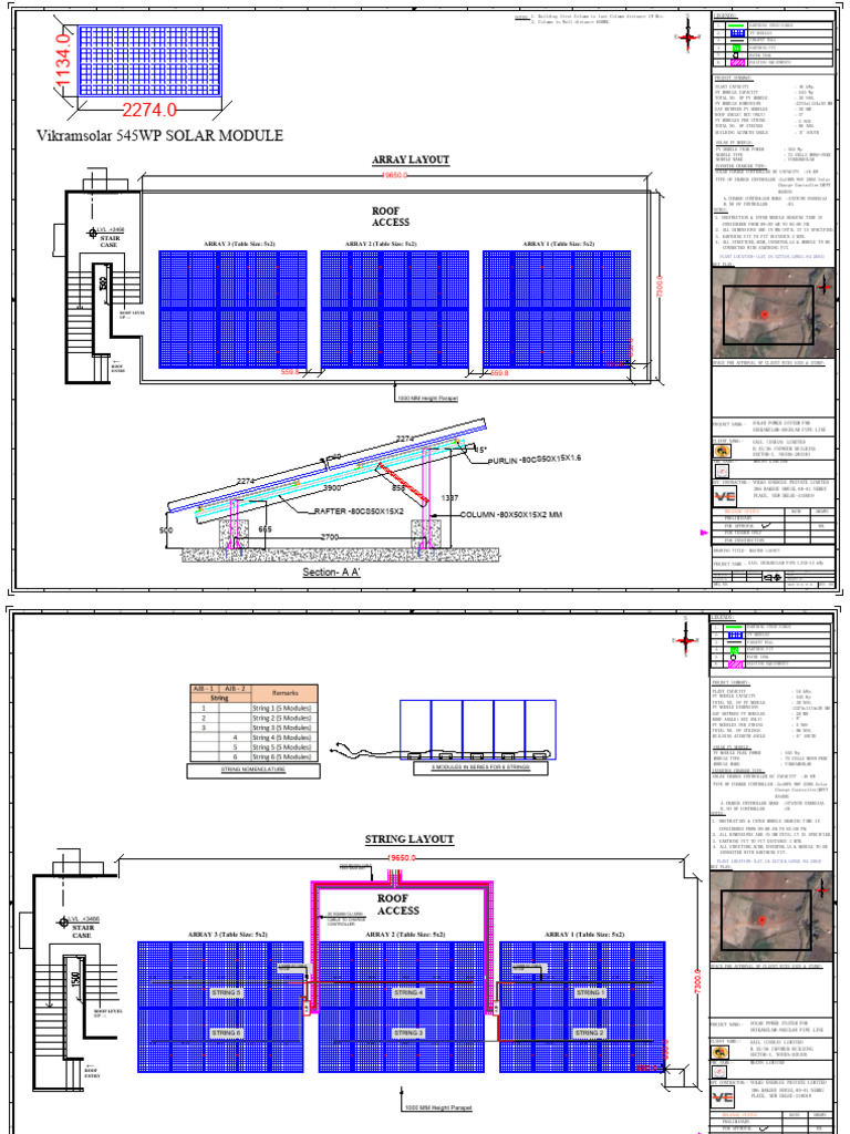 Solar Power System Layout for GAIL | PDF | Solar Panel | Photovoltaics