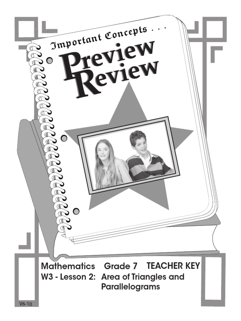 Math 7 - Week 3 - Lesson 2 - Key | PDF | Area | Circle