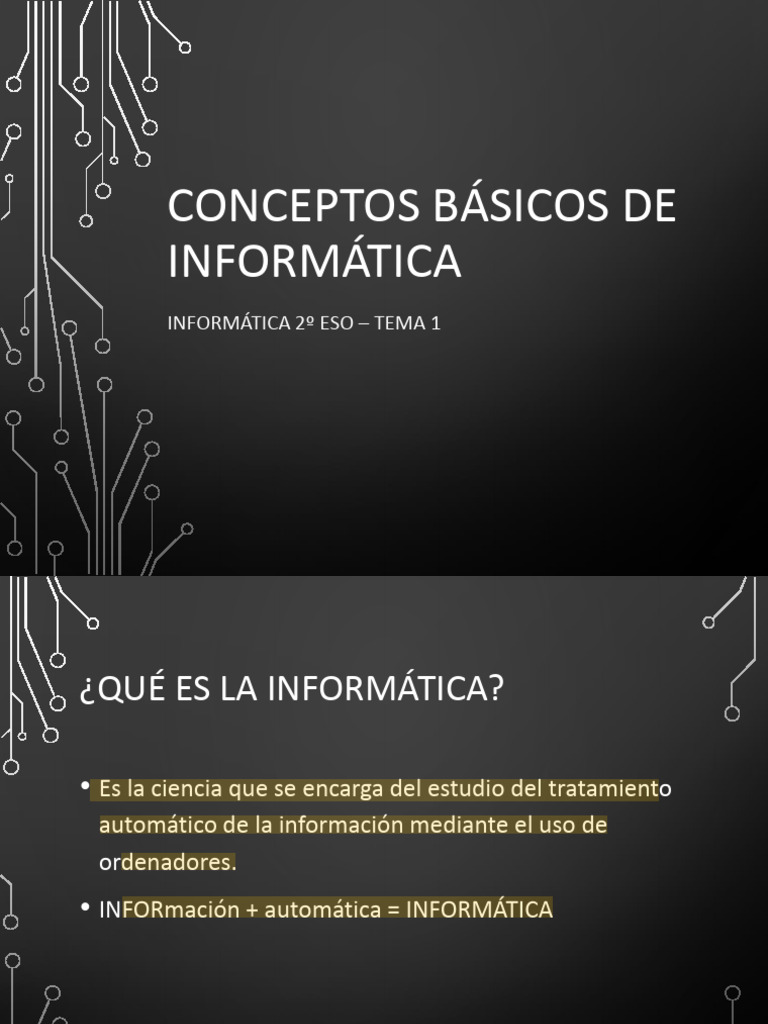 2ESO-Conceptos Básicos de Informática | PDF | Informática | Hardware de la computadora