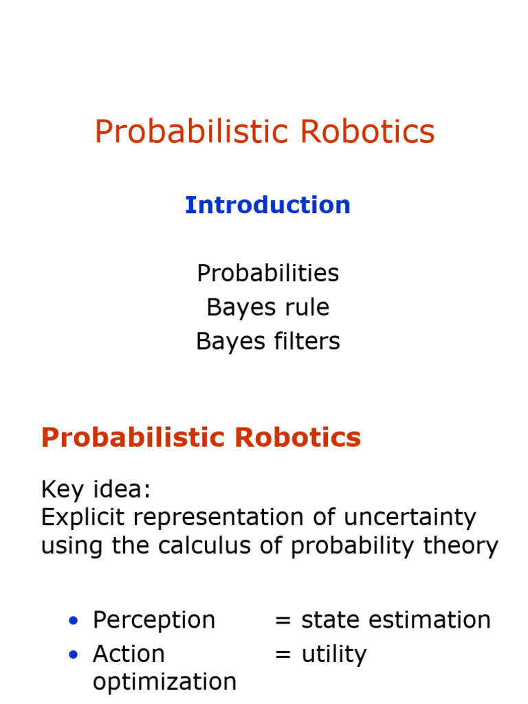 Lecture 2 Probabilistic Robotics | PDF | Probability Theory | Statistics