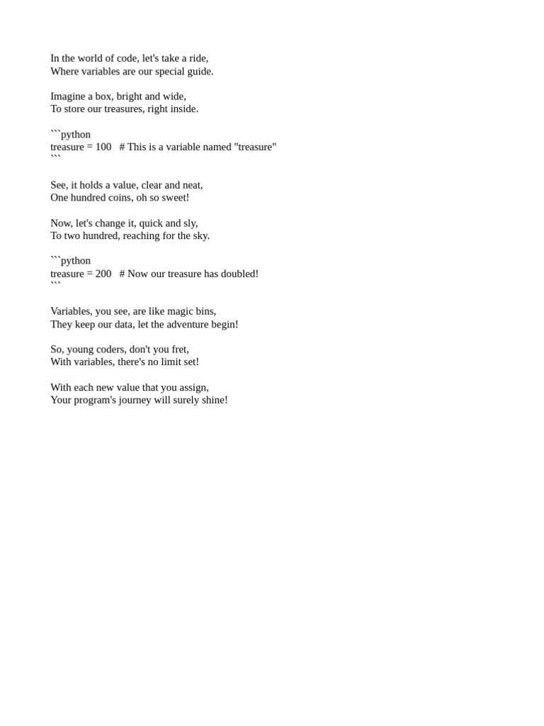 Coddie Kids: Poems For Kids To Learn Coding | PDF | Data Type | Boolean Data Type