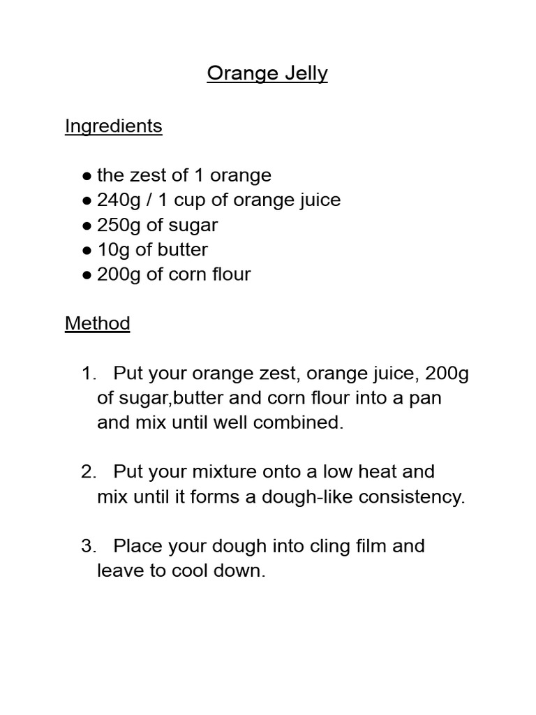 Orange Jelly Recipe | PDF