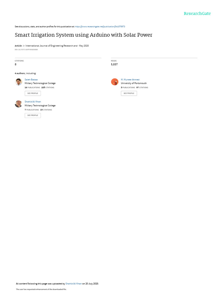 Smart-Irrigation-System-Using-Arduino-With-Solar-Power - Project Report | PDF | Arduino ...