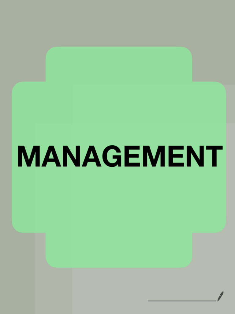 Management Notes | PDF | Behavioural Sciences | Business Economics