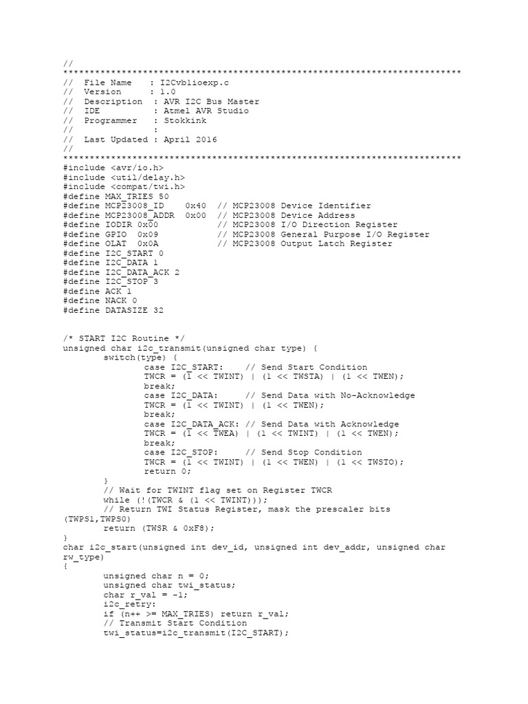 I 2 Cexample | PDF | Telecommunications | Physical Layer Protocols
