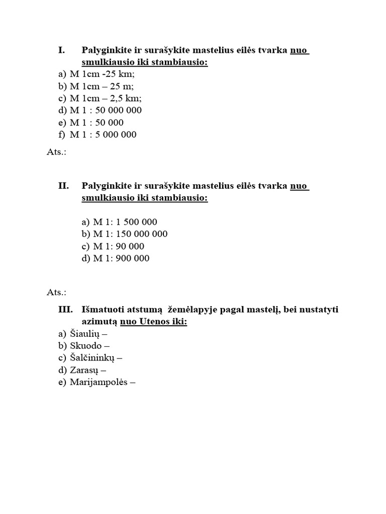 Namu Darbai - Mastelis, Azimutas | PDF