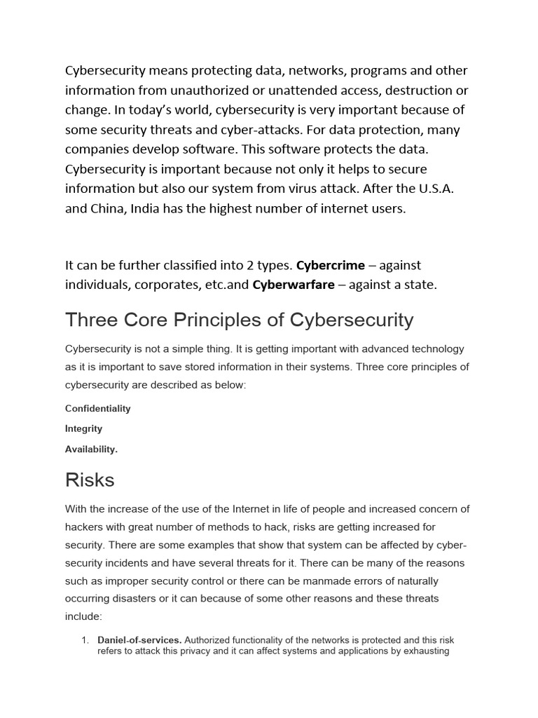 Cyber Security Best Practices Pdf Security Computer Security