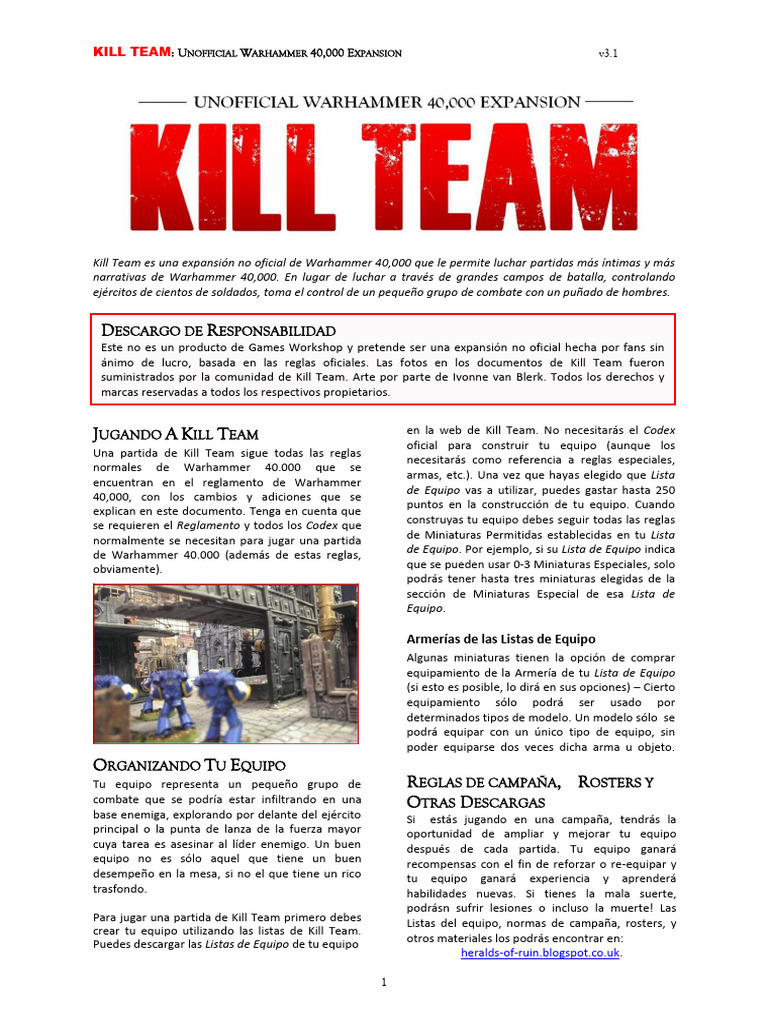 Kill Team Rules v3.1 Spanish v1 | PDF | Historia