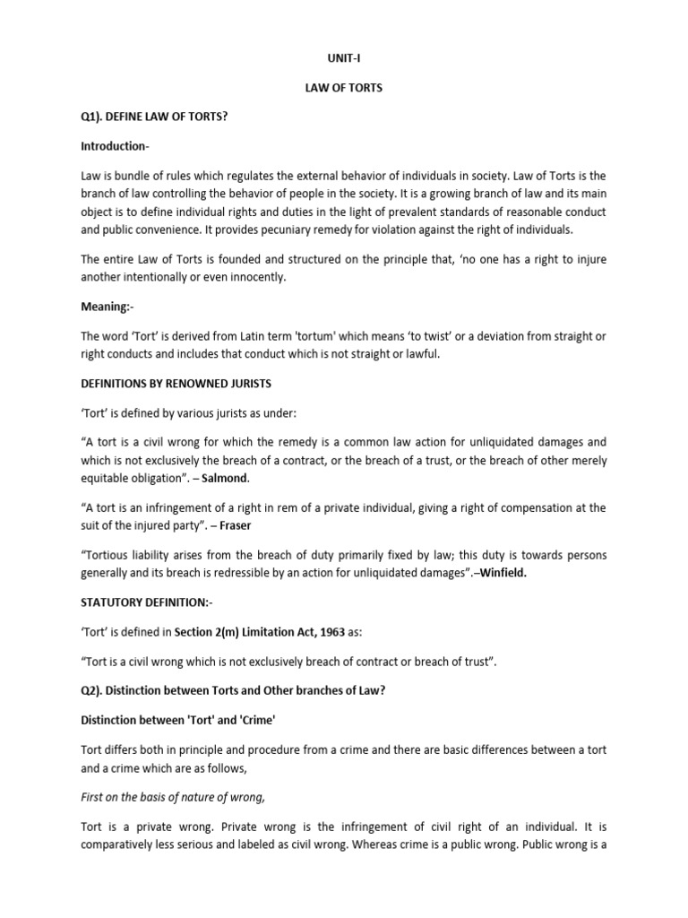 Law of Torts - Swati Singh | PDF | Tort | Negligence