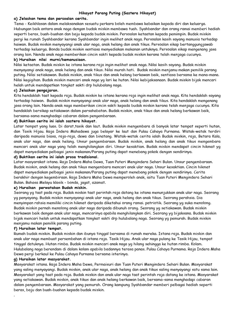 Hikayat Parang Puting Final | PDF