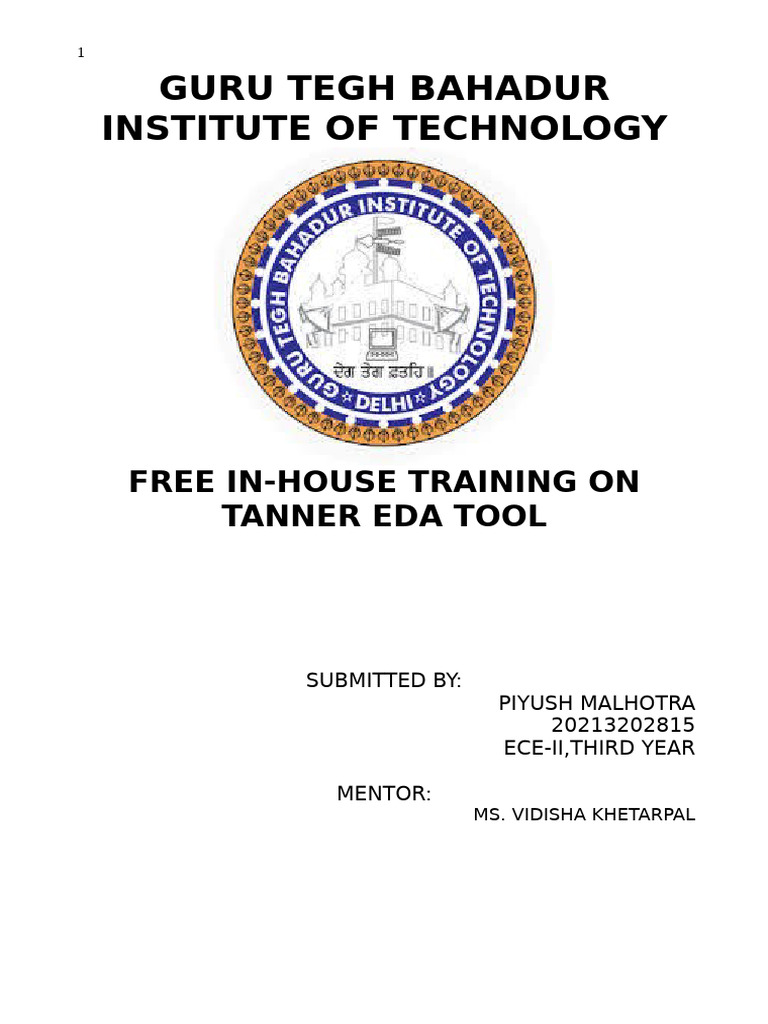ECE Students' Tanner EDA Training | PDF | Mosfet | Field Effect Transistor