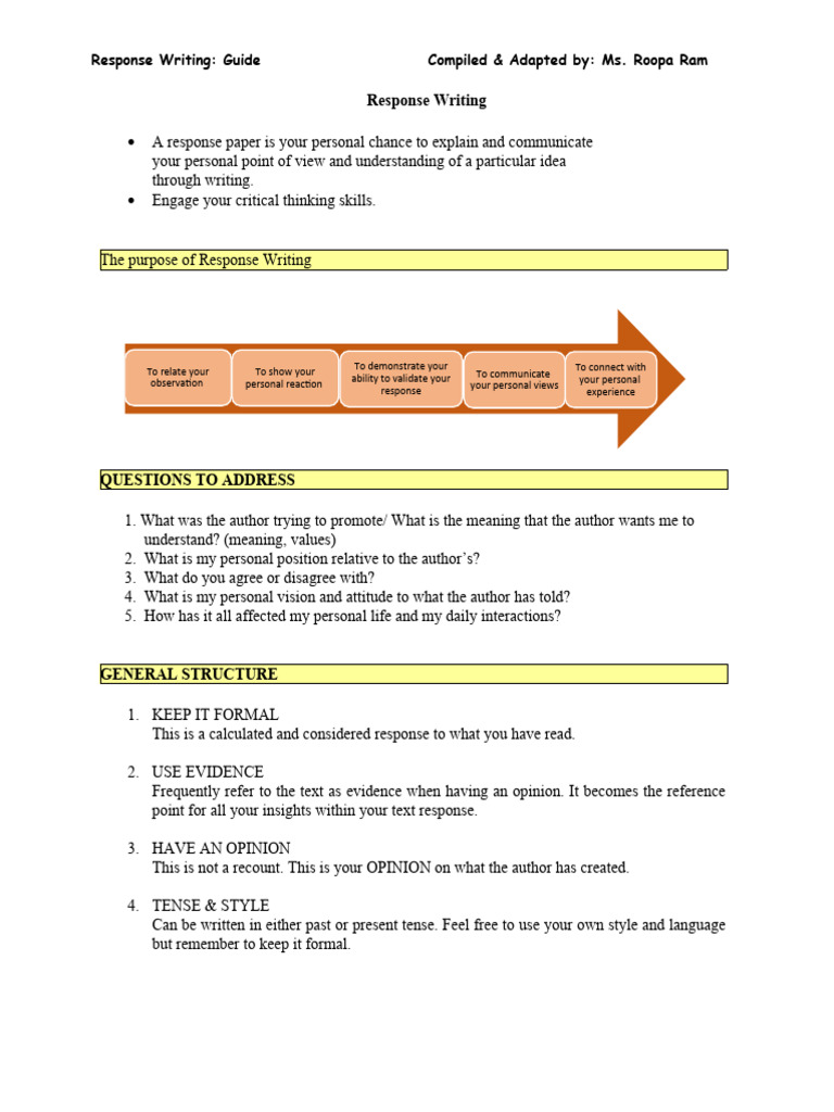 LSP301 Response Writing Guide | PDF | Recycling | Waste