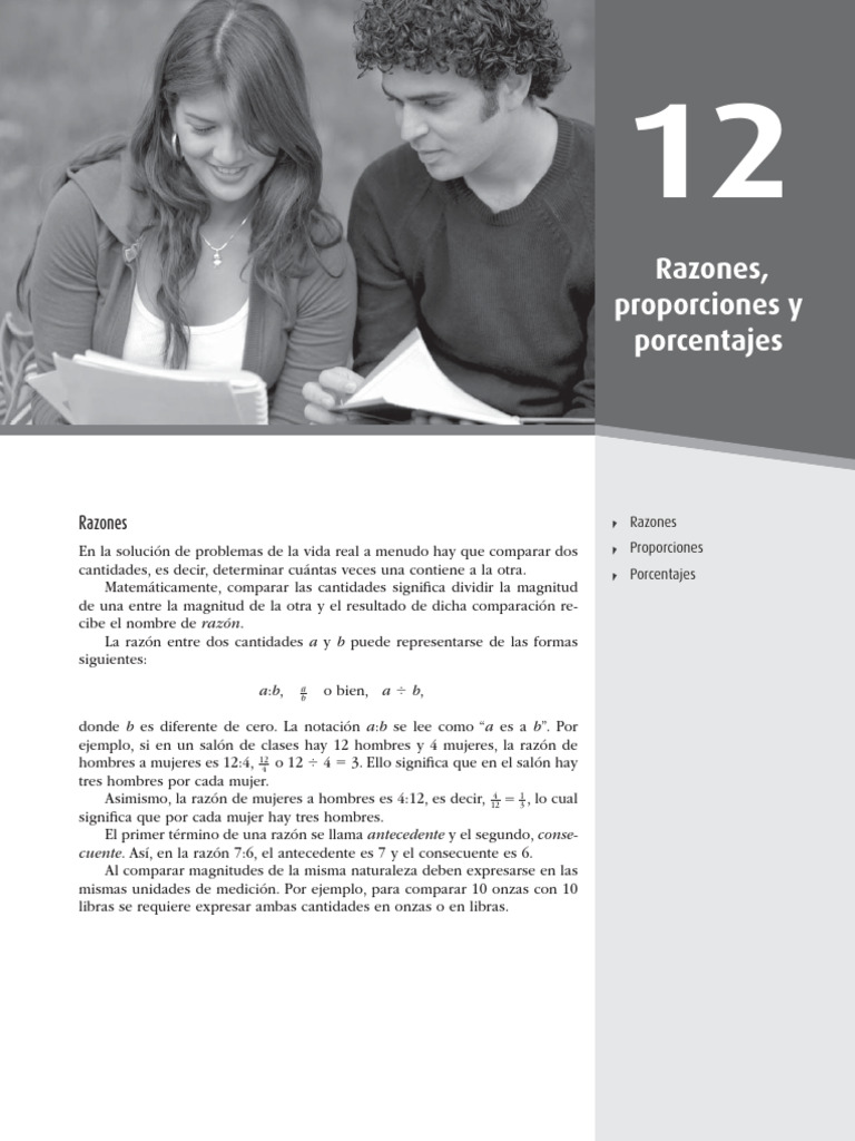 Razones, Proporciones y Porcentajes | PDF | Porcentaje | Matemáticas