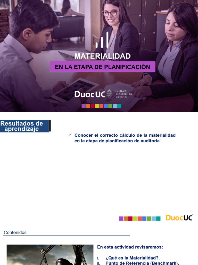 Explicacion Materialidad | PDF | Auditoría | Estado financiero