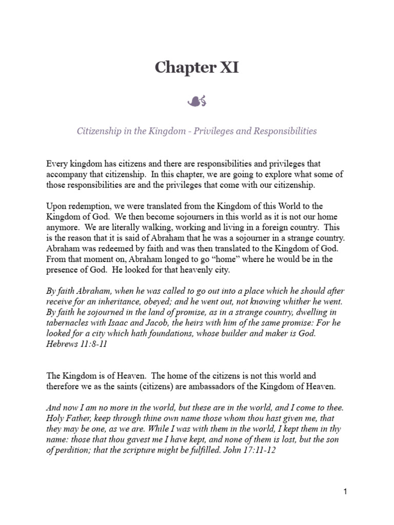 Kingdom Citizenship: Roles and Duties | PDF | Glory (Religion) | Jesus
