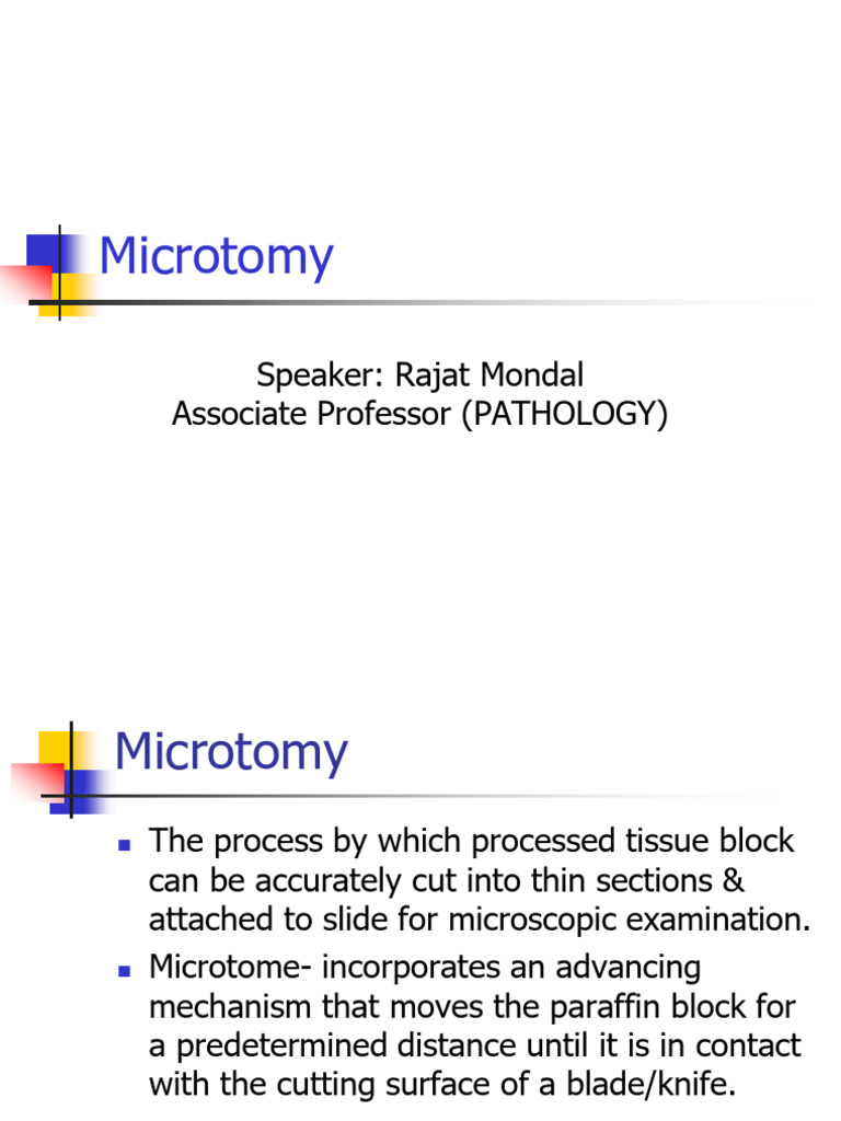 Microtomy & Frozen Section | PDF | Laboratory Techniques | Microscopy