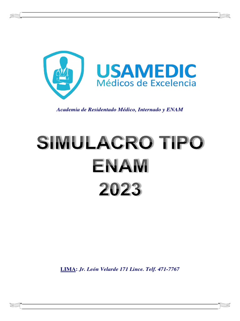 Simulacro ENAM USAMEDIC 2023 | PDF | El embarazo | Parto