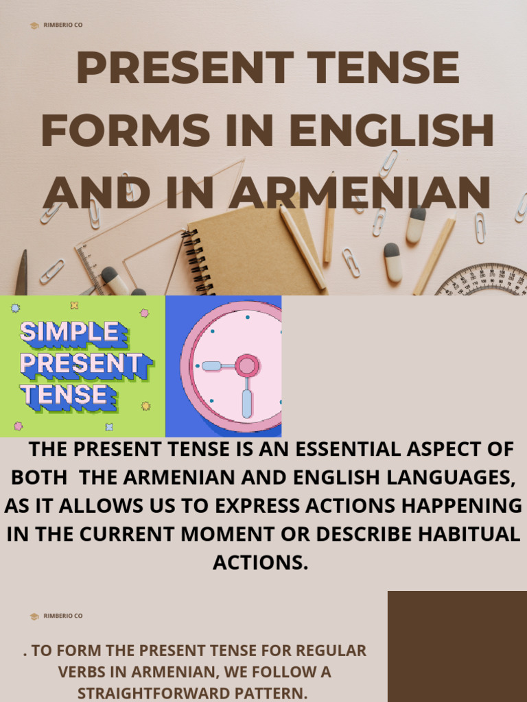 Present Tense Forms in English and in Armenian | PDF | Grammatical Tense | Verb