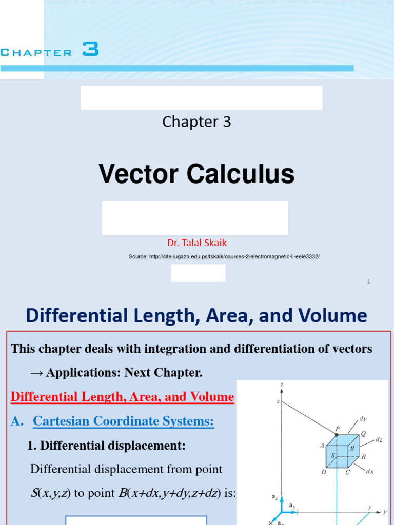 Vector Calculus: EELE 3331 - Electromagnetic I | PDF | Mathematical Physics | Linear Algebra