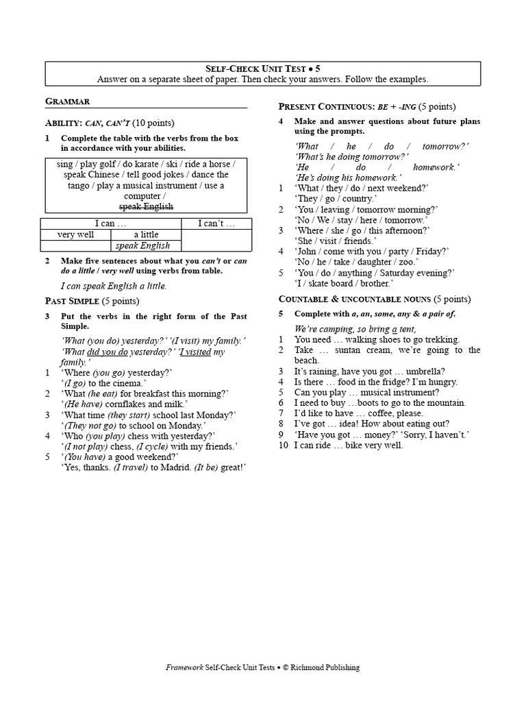 Unit Test 5 | PDF | English Language | Linguistics