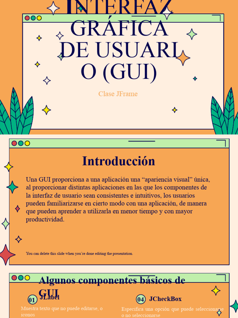 GUI JFrame | PDF | Ventana (informática) | Interfaces gráficas de usuario