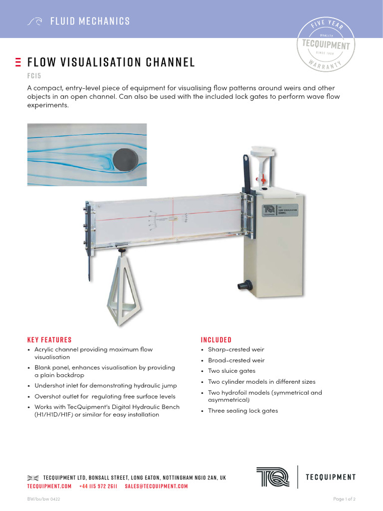 FC15 Flow Visualisation Datasheet | PDF | Chemical Engineering | Civil ...