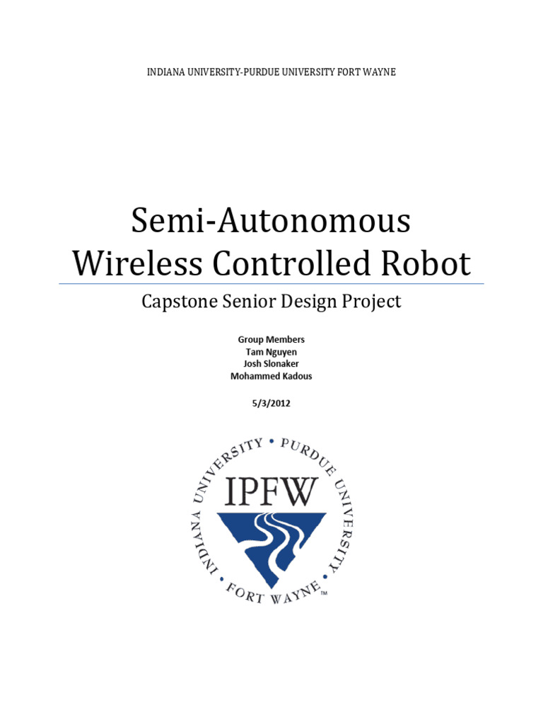 Semi Auto Wireless Robot Final Report | PDF | Microcontroller | Angle