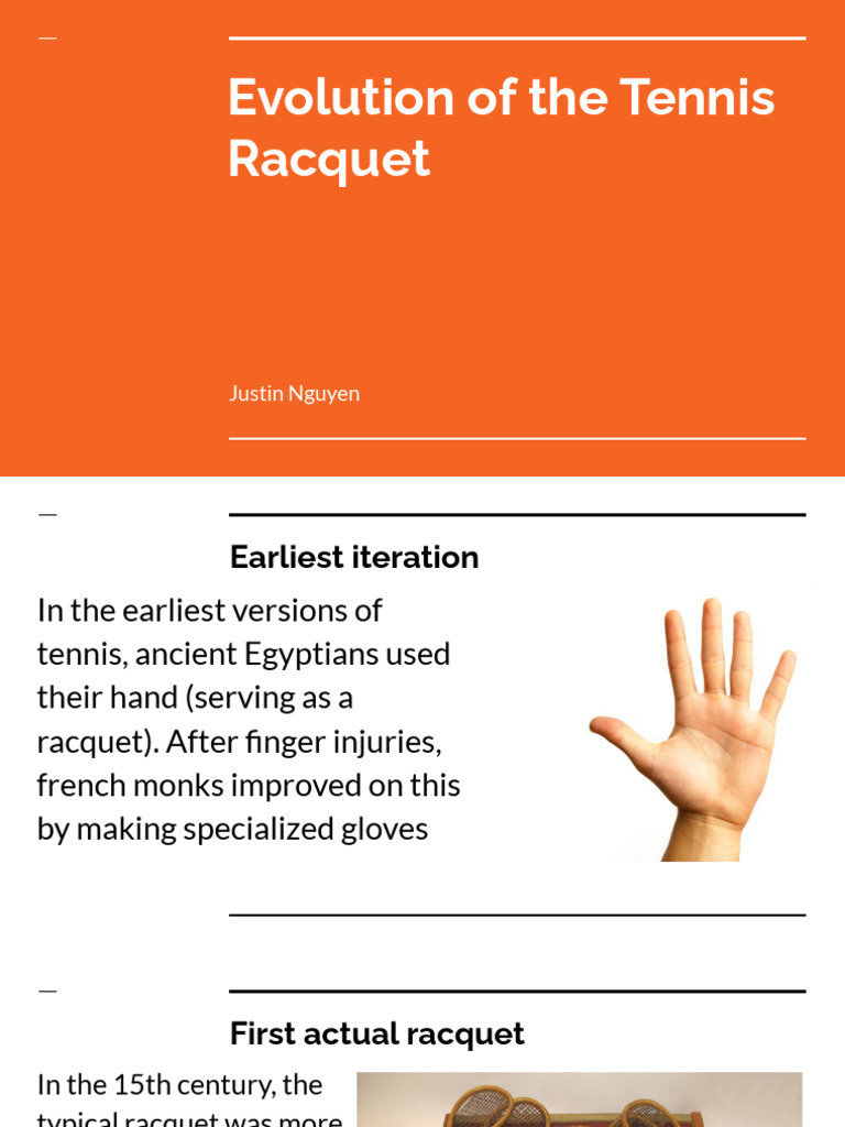 Evolution of The Tennis Racquet | PDF | Athletic Sports | Equipment