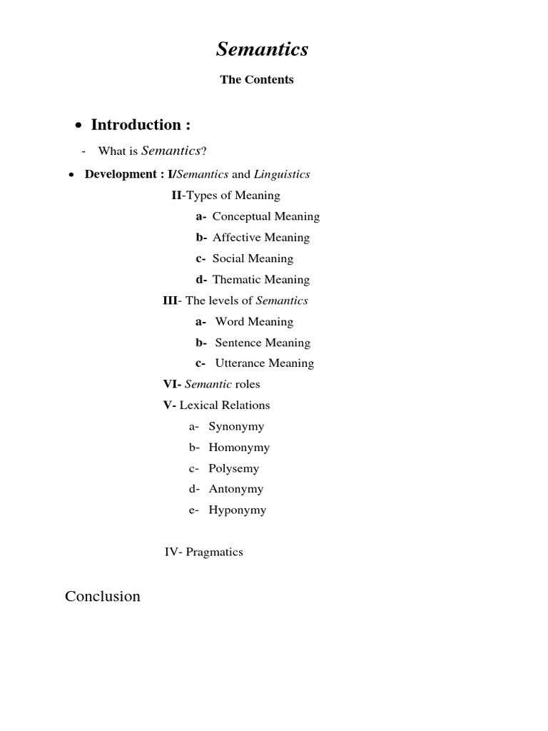 Semantics | PDF | Word | Linguistics