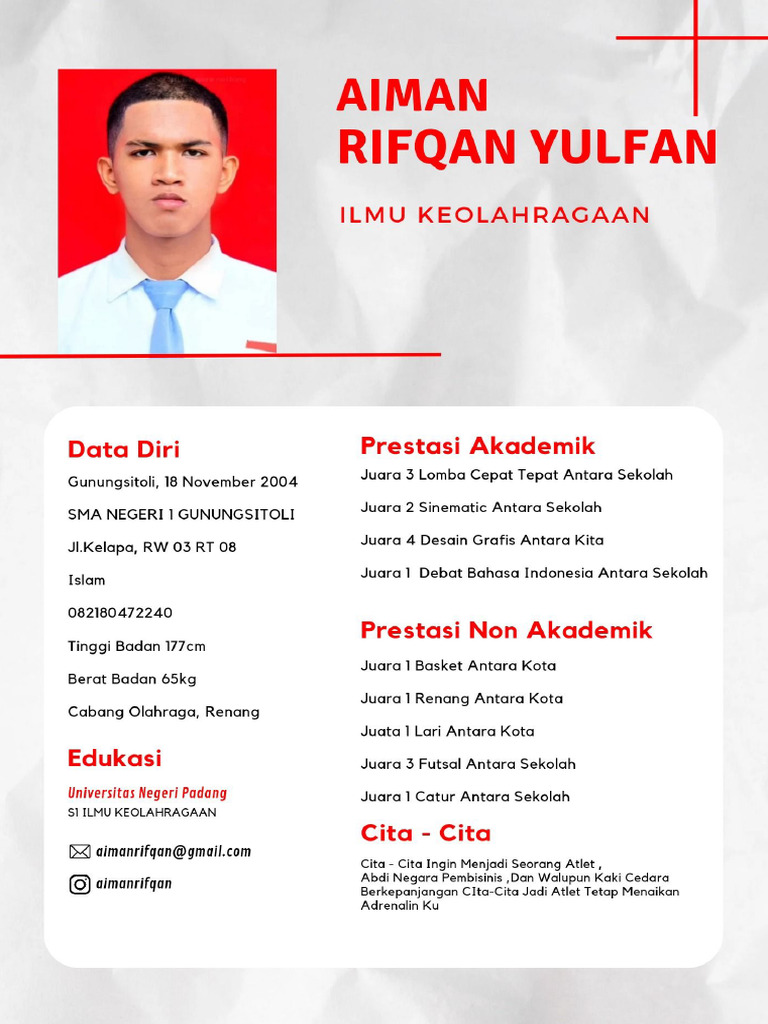 CV Sejarah Olahraga Semester 1 | PDF