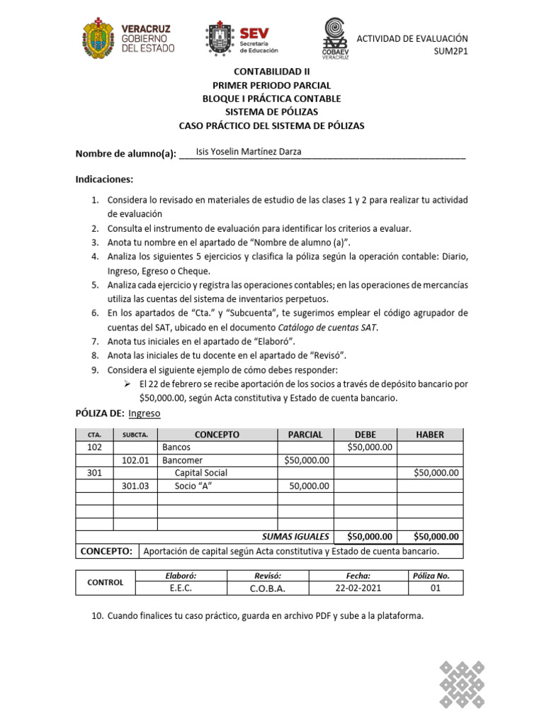 Caso Práctico Del Sistema de Pólizas | Descargar gratis PDF ...