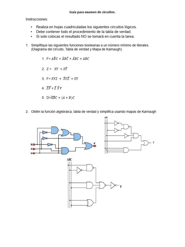 Guía Completa de Circuitos Lógicos | PDF | Ciencia y matemáticas