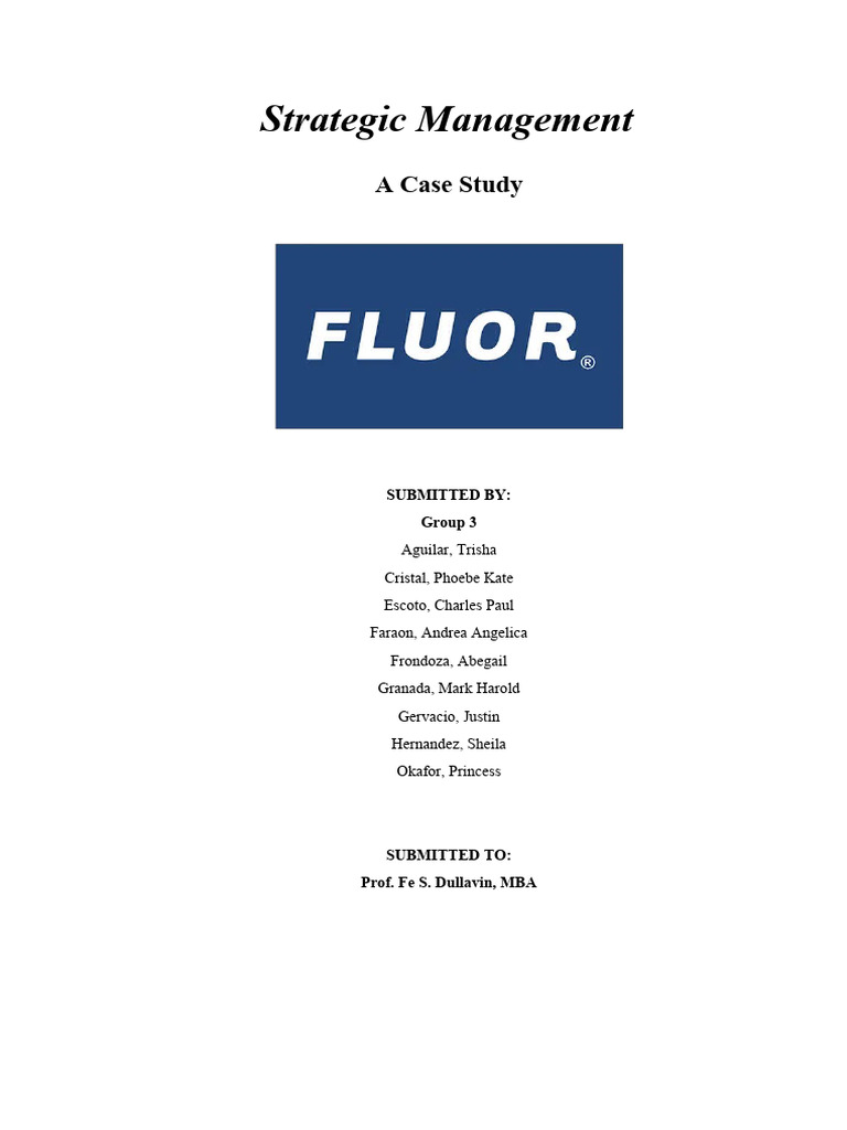 Fluor Corp Strategic Management Case Study | PDF | Computer Security ...