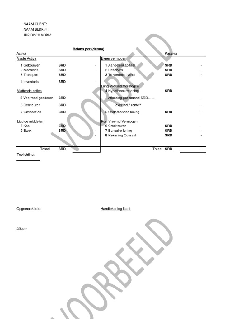 Voorbeeld Vermogensopstelling | PDF