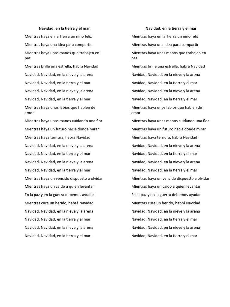 Navidad Letra | PDF | Religión y espiritualidad