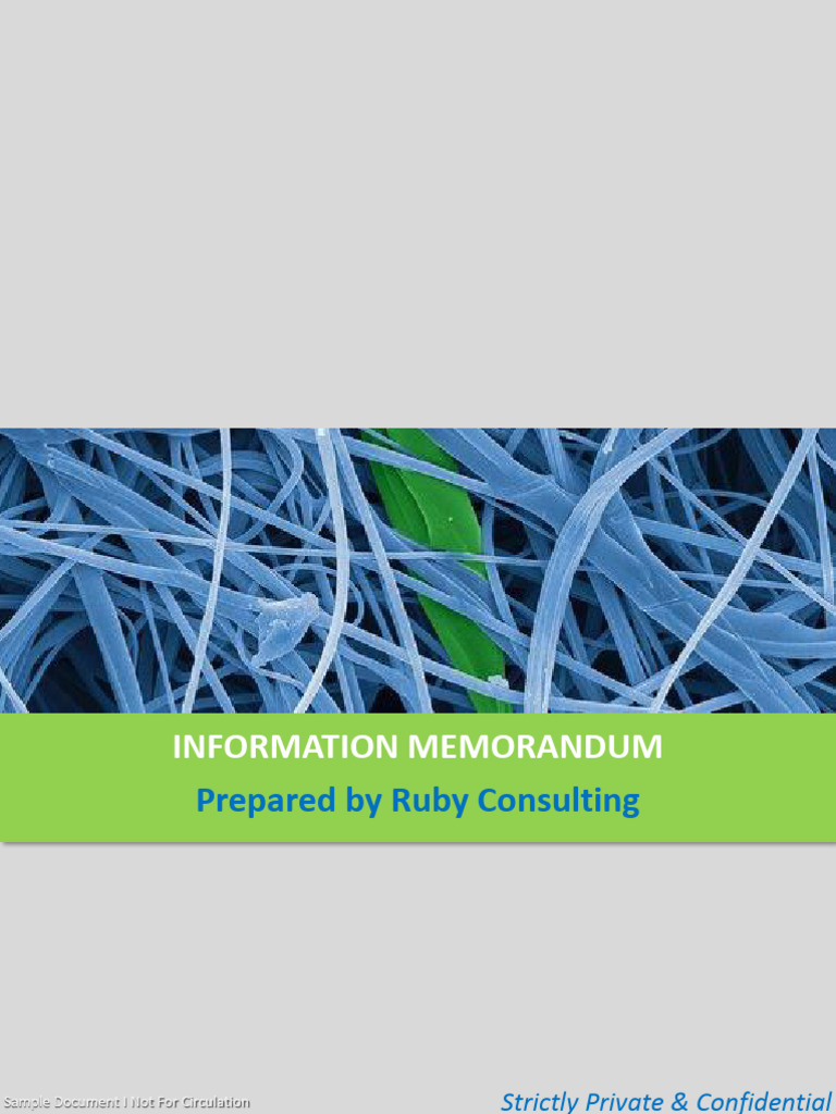 Information Memorandum for PURE Filters | PDF | Textiles | Nonwoven Fabric