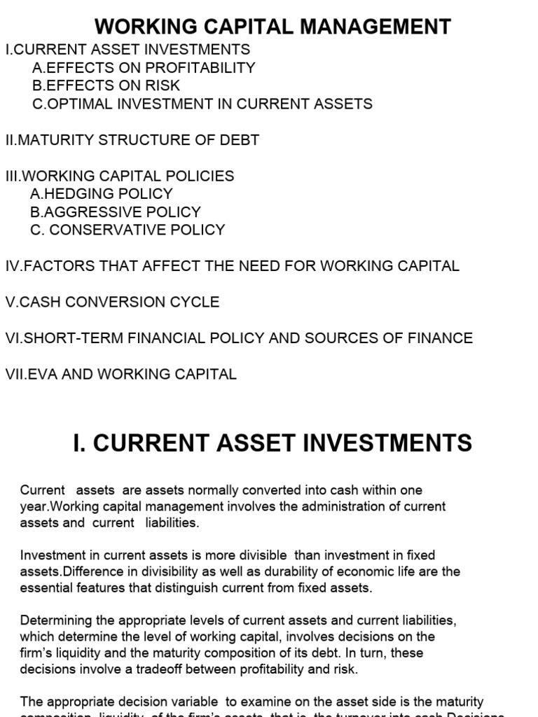 Working Capital Strategies | PDF | Working Capital | Debt