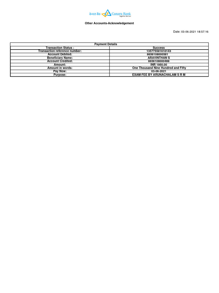 4TH Sem Exam Fee Receipt | PDF