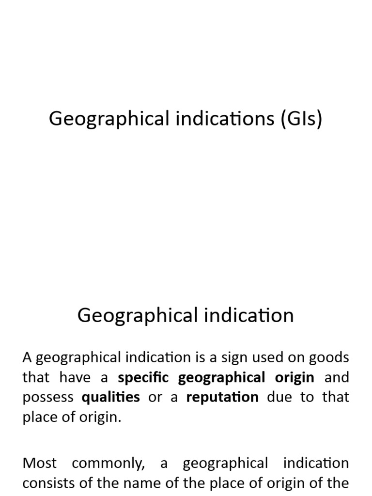 Geographical Indications (GIs) | PDF | Wine | Food And Drink