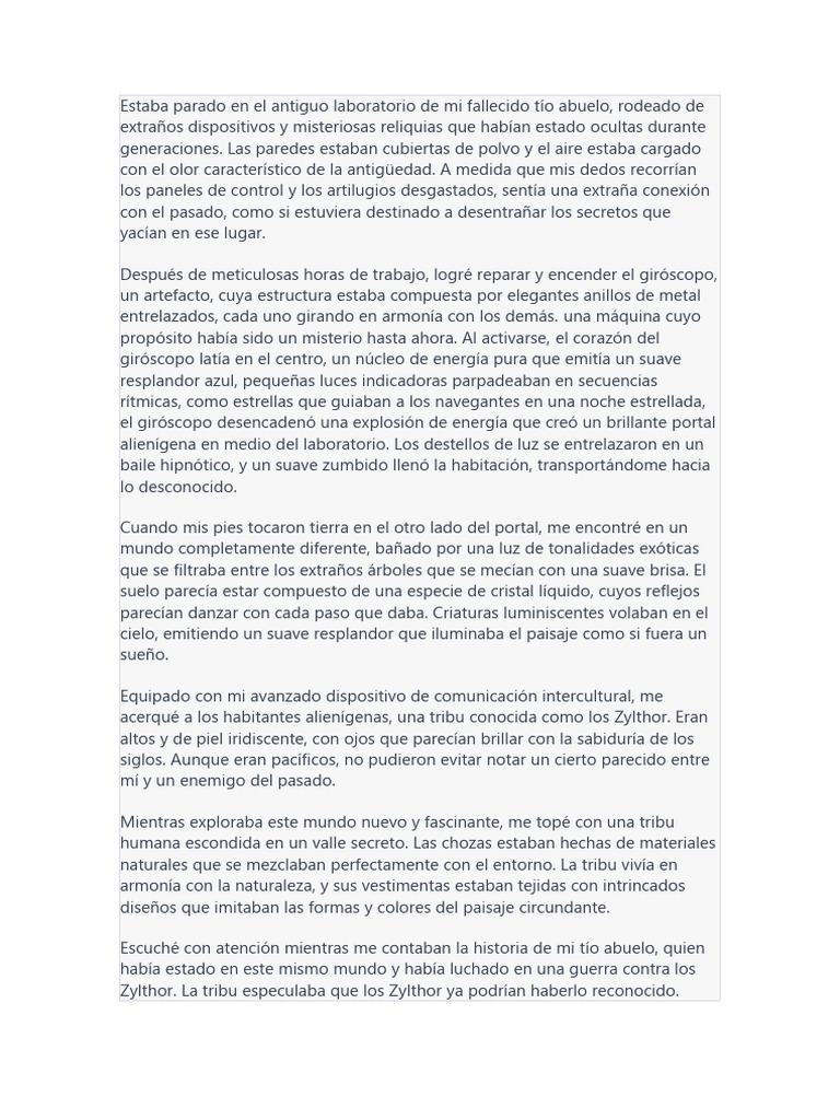 Cuento de Ciencia Ficcion | PDF