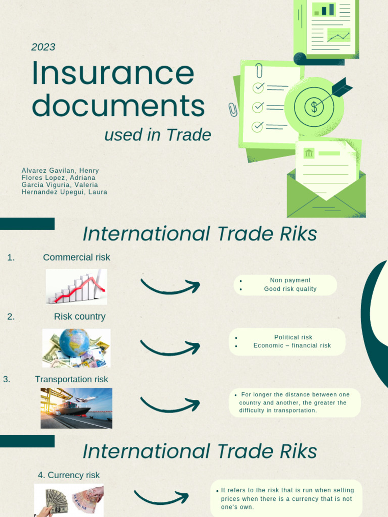 Insurance Documents Used in Trade G4 | PDF | Insurance | Risk