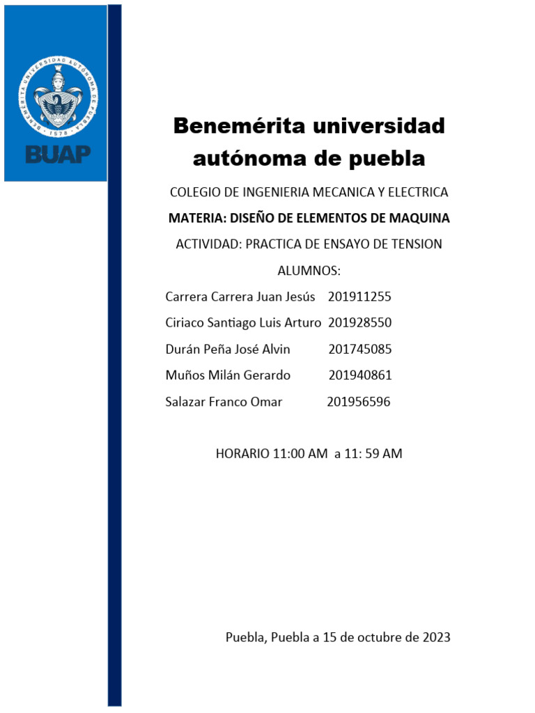 Practica Ensayo de Tension | PDF | Resistencia a la tracción ... Practica Ensayo de Tension | PDF | Resistencia a la tracción ...