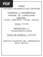 Informe de Laboratorio GA3 220201501 AA3 EV01 | PDF | Ciencia y matemáticas