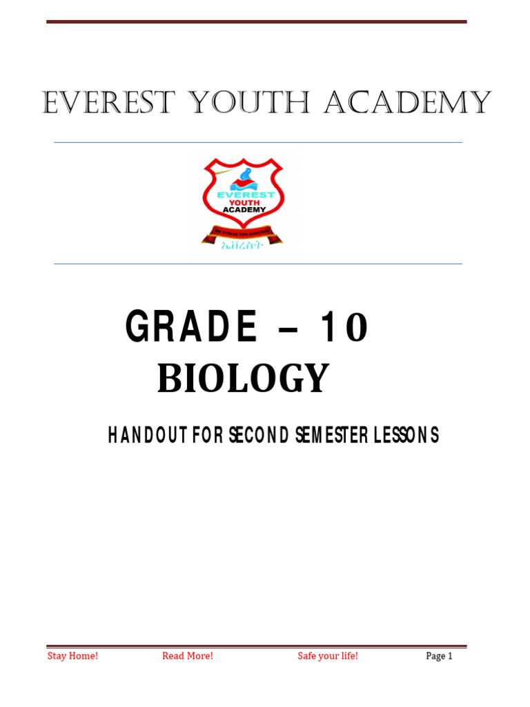 Grade 10 Biology Note | PDF | Leaf | Menstrual Cycle