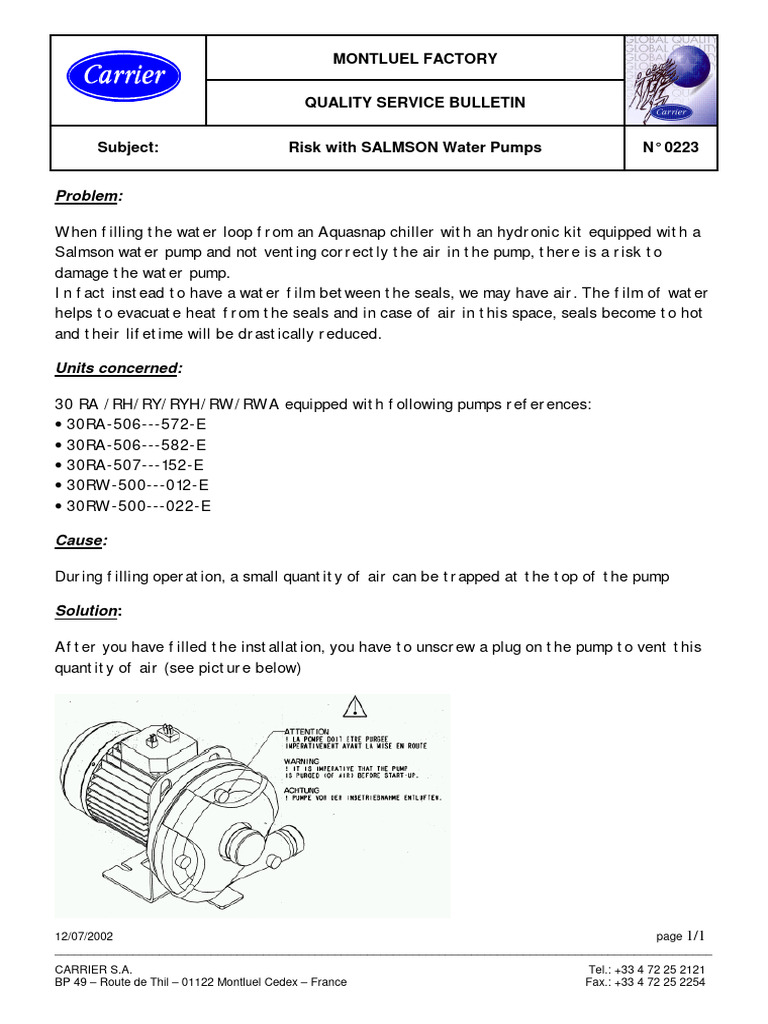 Bulletin Water Pump | PDF | Equipment | Manufactured Goods