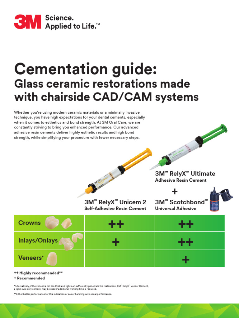 Glass Ceramic Cementation Guide | PDF | Dentistry Branches | Materials