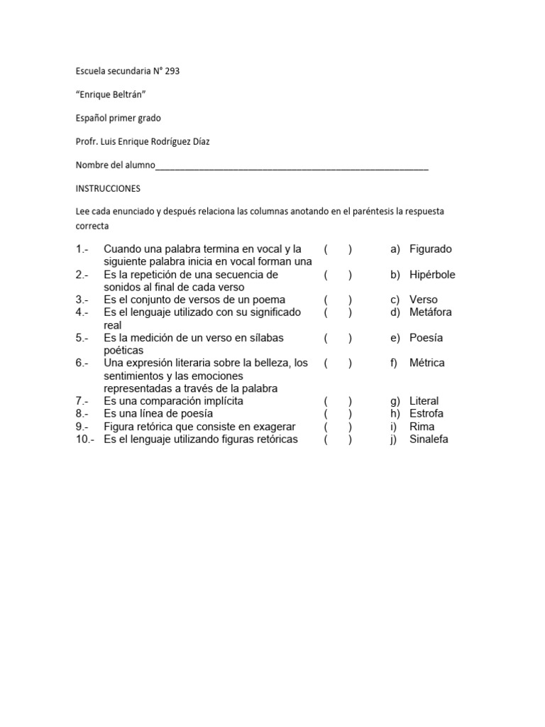 Guía de Poesía para Estudiantes | PDF | Artes del Lenguaje y ...
