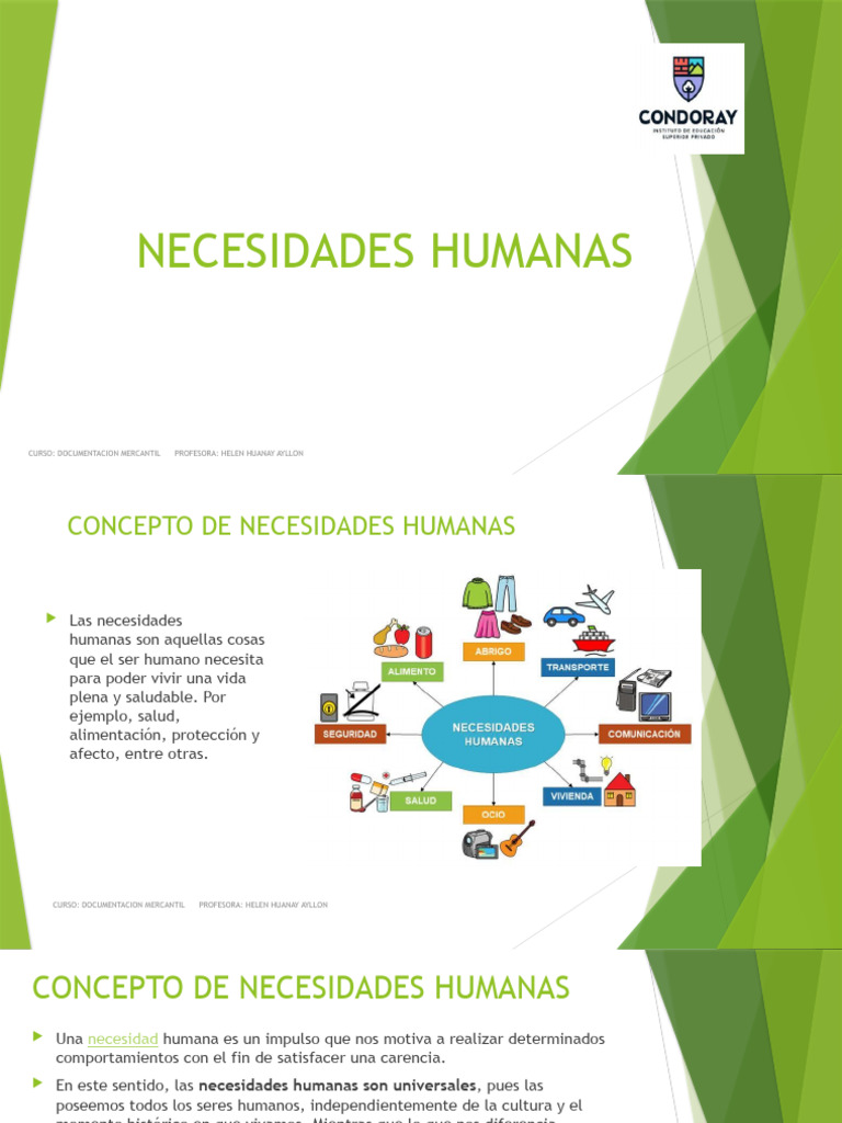 2da Semana - Necesidades Humanas | PDF